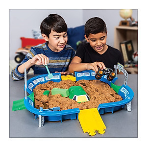 Monster Jam, Monster Dirt Arena 24-Inch Playset with 2lbs of Monster Dirt and Exclusive 1:64 Scale Die-Cast Monster Jam Truck