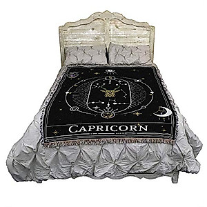 Pure Country Weavers Zodiac - Capricorn Tarot Card Blanket - Gift Tapestry Throw Woven from Cotton - Made in The USA (72x54)