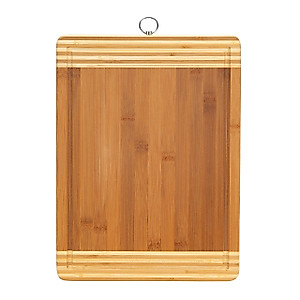 Kitchen Details Bamboo Cutting Board | Extra Large | Dual Sided Surface | Ultra Thick | Cut Resistant | Drip Edge