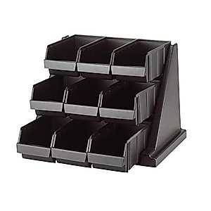Cambro 9RS9110 Organizer Versa Pack 9 Bin Black Case of 1