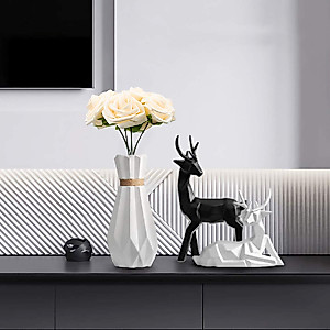 Foraineam 50pcs Artificial Roses Flower Real Looking Foam Rose Fake Flowers with Stem & Leaves for DIY Wedding Bouquets Centerpieces Party Home Decorations (Cream)