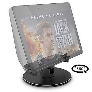 ATOPHK Echo Show 10 Stand Aluminum Swivel Stand for Amazon New Echo Show 2nd Gen Speaker Accessories Horizontal 360 Rotation Longitudinal Angle Change Base Lazy Susan Black ES007-01