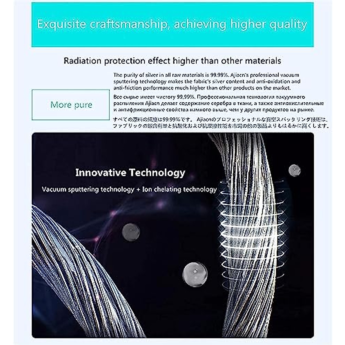 AMUCK Silver Fiber Electromagnetic Radiation Protective Gloves, Emf Blocking,sterile Conductive Gloves,Hand Cover