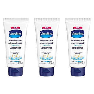 Vaseline Intensive Care Advanced Repair Fragrance Free Moisture Body Lotion 2 Oz Travel Size (Pack Of 3)