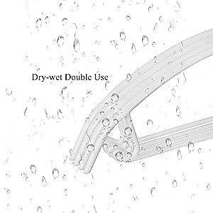 SYNHOZZ 16.5 Inch White Sweater Hangers no Shoulder Bump No Mark Non-Slip Rubber Coated Contour Metal Hanger,PVC-Coating Metal Hangers for Pants,Sweater,Belts,T-Shirt Hangers(White, 10PACK)