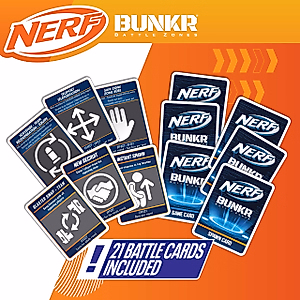 NERF BUNKR Officially Licensed Battle Royale Inflatable Bunker Battlezone - 5 Piece Barricade Set Crates Barrels