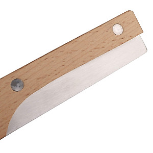 Coconut Opener Tool with Wooden Handle Stainless Steel Knife Opener Double Ended Coconut Cutter Kitchen Gadget Tools