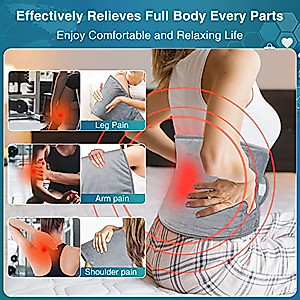 Heating Pad Toberto XL Electric Heating Pad for Back Pain and Cramps Relief,4 Timer Settings,11”x 48”Large Heating Pad with Auto Off and 6 Heat Setting for Period Cramps,Neck and Shoulders