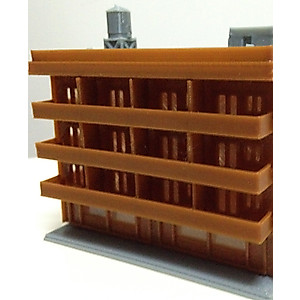 Outland Models Railway Modern City Building 4-Story Apartment (Large) Z Scale