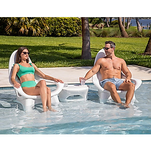 Tenjam Woosah Adirondack Chair for in Pool. Lounge Chairs for Sun Shelf Set of Two, Pool Chairs and Lounger for in Pool Tanning Ledge Support up to 13" of Water Depth (Made To Order)