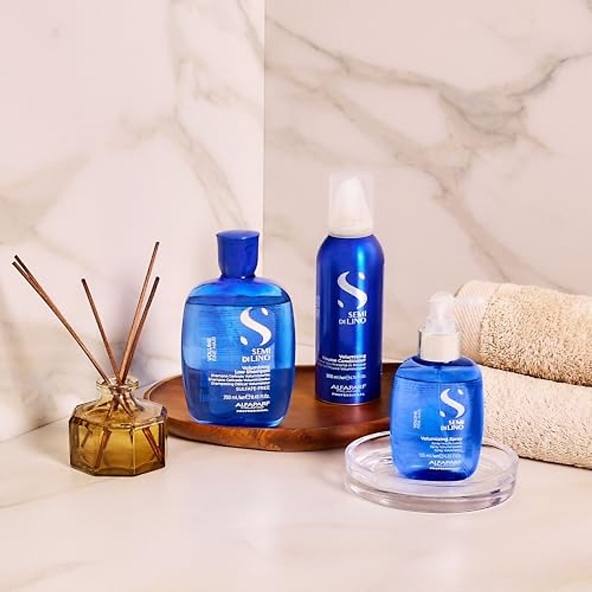 Alfaparf Milano Semi Di Lino Volume Mousse Conditioner for Fine Hair - Anti Frizz Hair Conditioner to Add Volume & Body - Hair Thickening Foam - Sulfate Free & Professional Salon Quality (6.76 Fl Oz)