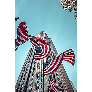 ROTERDON American Flag 4x6 FT Outdoor - Made in USA, USA Heavy Duty Nylon US Flags with Luxury Embroidered Stars, Sewn Stripes and 2 Brass Grommets