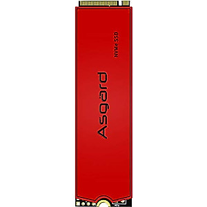 Asgard AN3+ 1TB NVMe SSD M.2 - PCIe Internal Solid State Drive for Computer Motherboards, Gaming CPU Hard Drives with Intel and 3D NAND Flash Technology in Red Heat