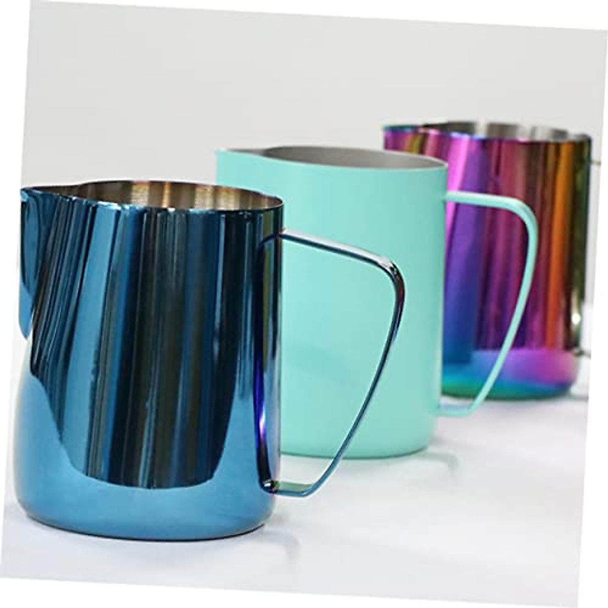 HOLIDYOYO Coffee Storage Cup Espresso Machines Latte Art Cup Tea Creamer Pitcher Cappuccino Maker Pitcher Coffee Container Simple Coffee Cup Espresso Shots Coffee Frothing Pitcher Blue