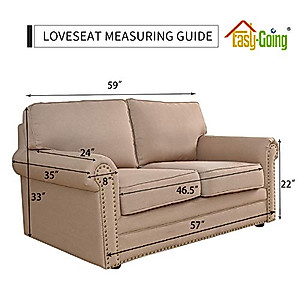 Easy-Going Fleece Stretch Sofa Slipcover Spandex Non-Slip Soft Couch Sofa Cover, Washable Furniture Protector with Anti-Skid Foam and Elastic Bottom for Kids, Pets(Loveseat, Snow White)
