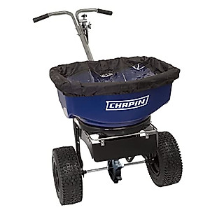 Chapin International 82104B 80-Pound Poly Hopper Professional & Contractor Salt & Ice Melt Spreader, Blue