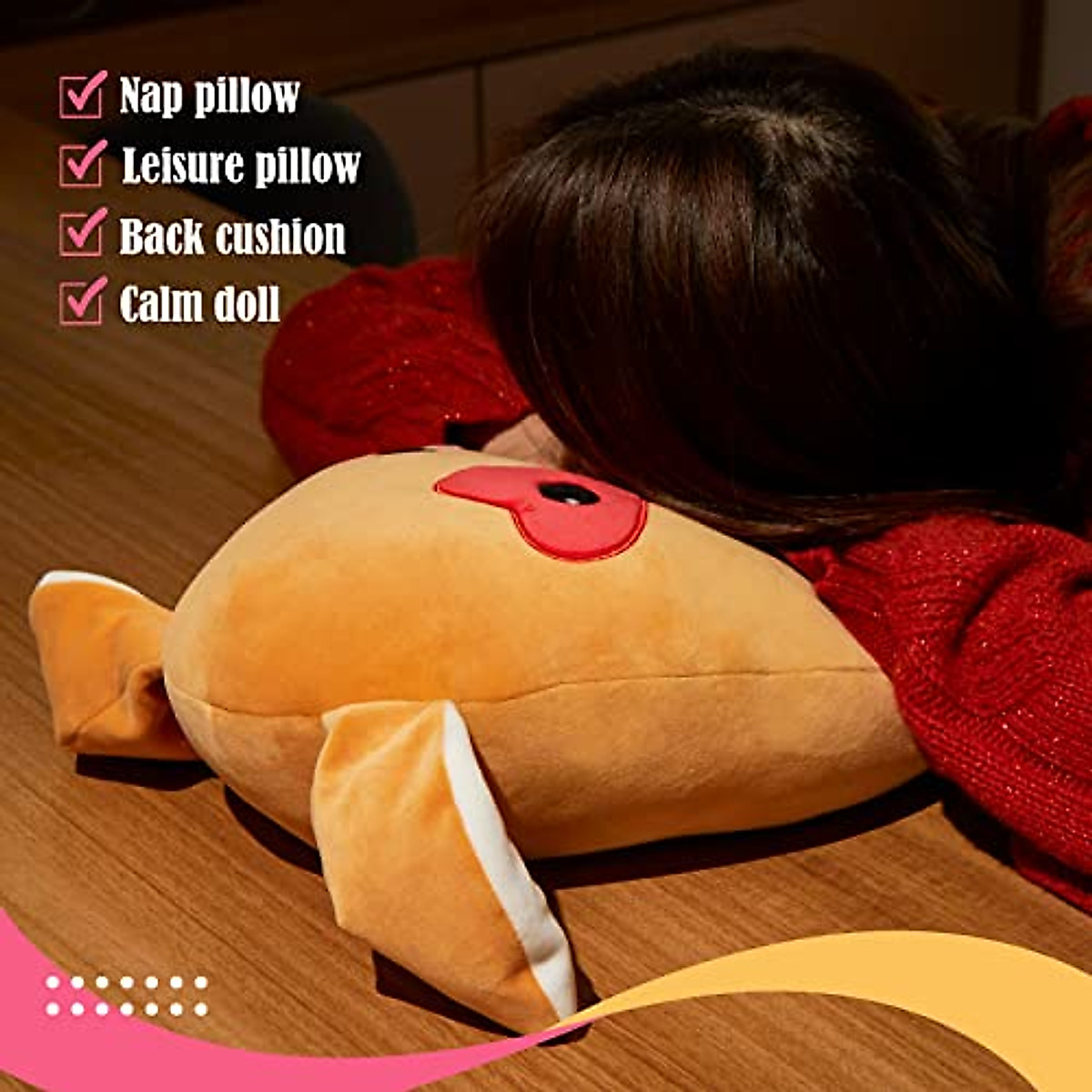 CozyWorld Puppy Dog Plushie Stuffed Animals Plush Pillow Soft Cuddly Toy Heart Love You Dog Valentine’s Birthday Gifts for Boys Girls 11.5 Inch