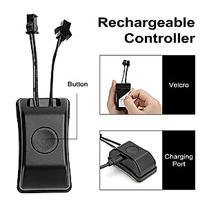 Motorcycle Helmet Light, 3 Modes Driving EL Light Strips, Led Helmet Light Strip, Night Riding Signal Light Decoration Kit