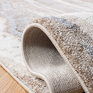 SAFAVIEH Cyrus Shag Collection 9' x 12' Ivory/Grey CYR126A Modern Abstract Non-Shedding Living Room Bedroom Dining Room Entryway Plush 0.8-inch Thick Area Rug