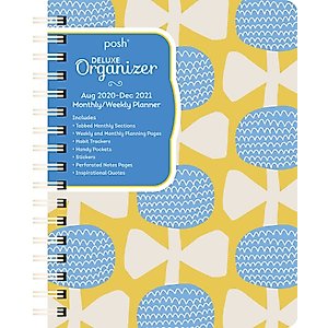 Posh: Deluxe Organizer 17-Month 2020-2021 Monthly/Weekly Planner Calendar: Blossoms and Bows