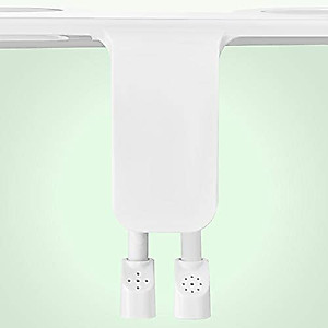 Omigo Element Bidet Attachment Non-Electric Thin Modern Design, Dedicated Rear and Front Self-Cleaning Nozzles with Pressure Control Dial (Dual Temp, White)