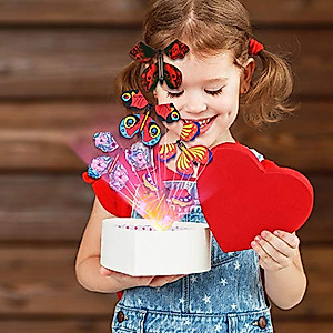 10 Pieces Magic Fairy Flying Butterfly Card Wind up Butterfly Rubber Band Flying Butterfly Surprise Flying Paper Butterflies Set for Party Playing Decorations (Classic Style)