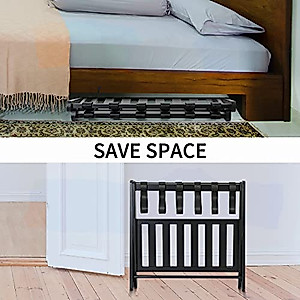 YLZENOBIA Luggage Rack, Folding Luggage Rack for Guest Room, Bedroom, Hotel, with Shoe Shelf…