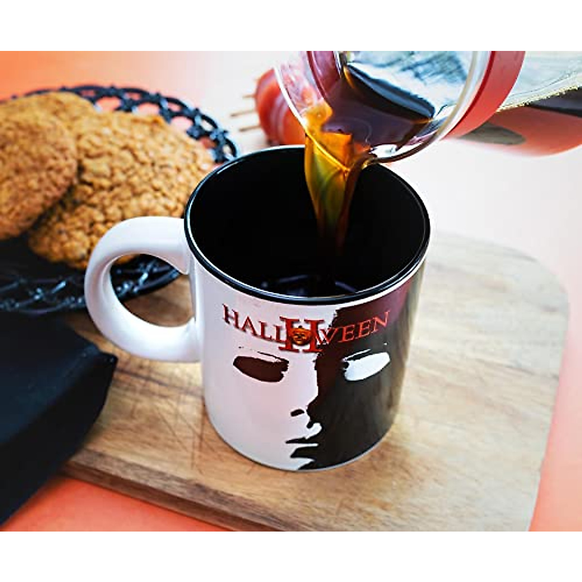 Halloween II Michael Myers Face Ceramic Mug | Large 20-Ounce Coffee Cup For Espresso, Tea