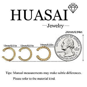 Ear Cuffs Non Piercing Ear Cuff Earrings for Teen Girl Gifts Trendy Stuff 14K Gold Plated Earrings for Women Hypoallergenic Non Pierced Clip on Cartilage Earring Set Jewelry