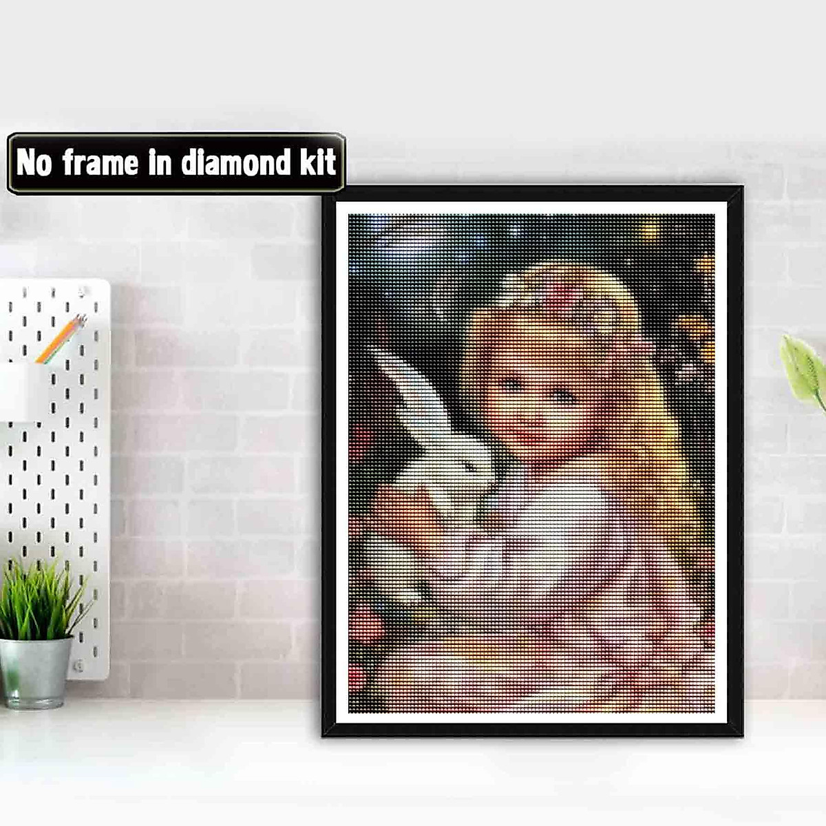 Bimkole 5D Diamond Painting Kits Angel Girl, Full Drill Rabbit DIY Rhinestone Embroidery Set Paint with Diamonds Art by Number Kits Cross Stitch Home Wall Craft Decoration 12X16 inch