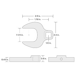 TEKTON 1/2 Inch Drive x 1-1/4 Inch Crowfoot Wrench | WCF23032