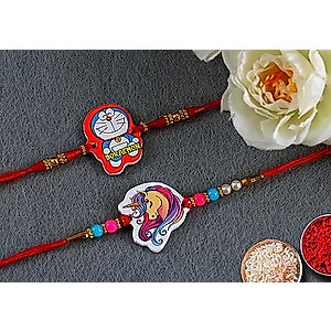 Siddhatva Set of 2 Combo Rakhi for Brother Traditional Fancy Cartoon Rakhi for Small Brother Thread Band for Bhaiya Fancy Rakhee Rakhshabandhan