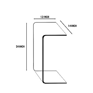 TPZLRN FBA Acrylic Coffee Table, Small Clear Safe Rounded-Edge Coffee Table for Livingroom, Easy to Clean Anti-Scratch Home Decor Supplies(1PCS)