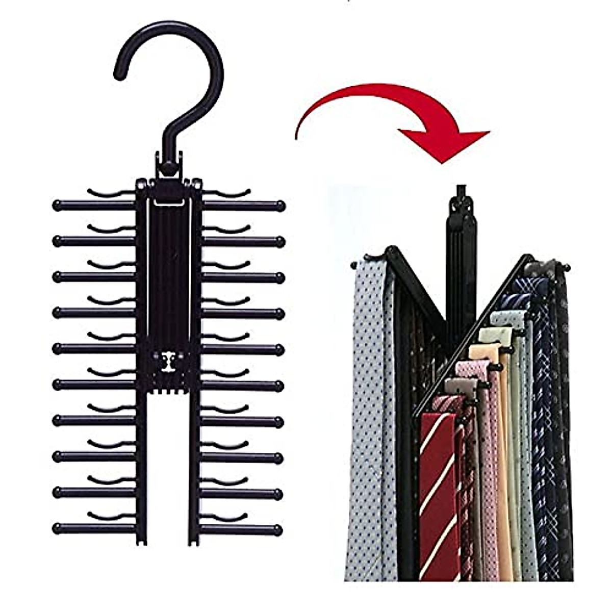 GMLSD Household Storage Rack,Rotatable Storage Rack,Portable Multi-Function Hanger F/Black/As Shown