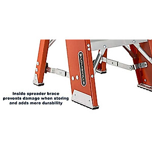 Louisville Ladder FY8002 2 ft. Fiberglass Step Stand with 300 lbs. Load Capacity Type IA Duty Rating, 2-Foot, Orange