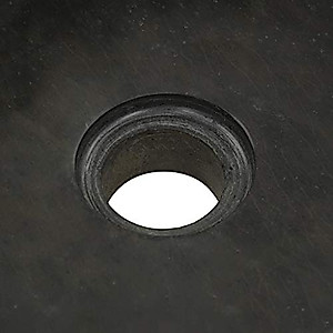 Sink 11.8"x11.8"x5.9" Riverstone Black,River Stone Sink Handmade Naturally-derived Stone Basin for Bathroom or Washroom Bathroom Fixtures, Bathroom Sinks