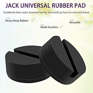 HXXF Floor Jack Pad Adapter 4 Ton Universal Rubber Slotted Frame Rail Pinch welds Protector for Floor Jack (4 Pack)