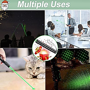 Green Laser Pointer High Power, Strong High Power Laser Pointer Long Range Green Laser Light Pointer Toys Lazer Pointer High Power for Presentations Outdoor Hunting Laser Pointer USB Rechargeable