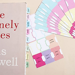 Index Label Sticker Writable 10sheet/120pcs Self-Adhesive Paper Tabs Notebook Repositionable Planner File Tabs Book Pages Markers