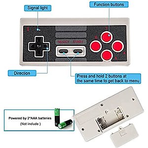 Classic Mini Retro Game Console with Built-in 620 Video Games and 2 Classic Wireless Controllers,AV Output Game System for Kids and Adults Ideal Gift.