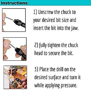 Mr. Pen- Hand Drill with 10 Drill Bits (0.6-3.0mm), Jewelry Drill, Resin Drill, Mini Drill, Hand Drill for Jewelry Making, Pin Vise Hand Drill, Hand Drill for Resin, Micro Drill Bit, Mini Drill Set