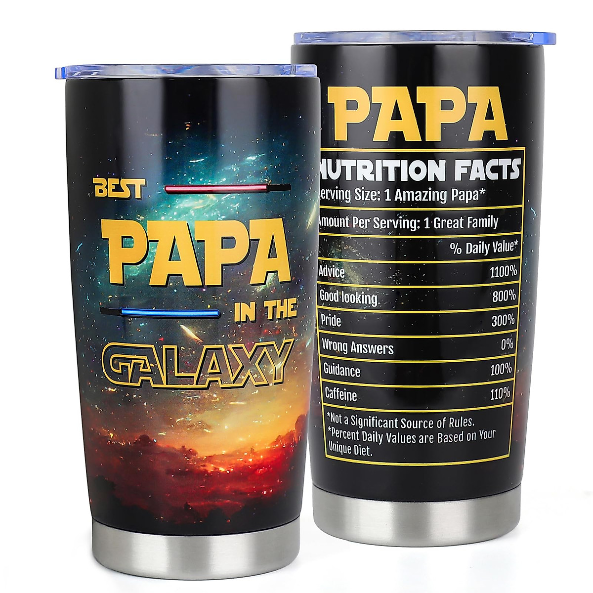 DECZHIYU Gifts for Papa from Grandkids - Papa Gifts for Birthday Fathers Day Valentines Day Christmas - Romantic Anniversary Wedding Gift for Him Men - Best Dad Gift from Daughter Son -20oz Tumbler
