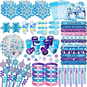 DMIGHT 130 Pcs Frozen Party Favors Birthday Supplies for Girls Kids, Gift Bags Frozen Filler Goodie Bag Stuffers Frozen Birthday Party Supplies