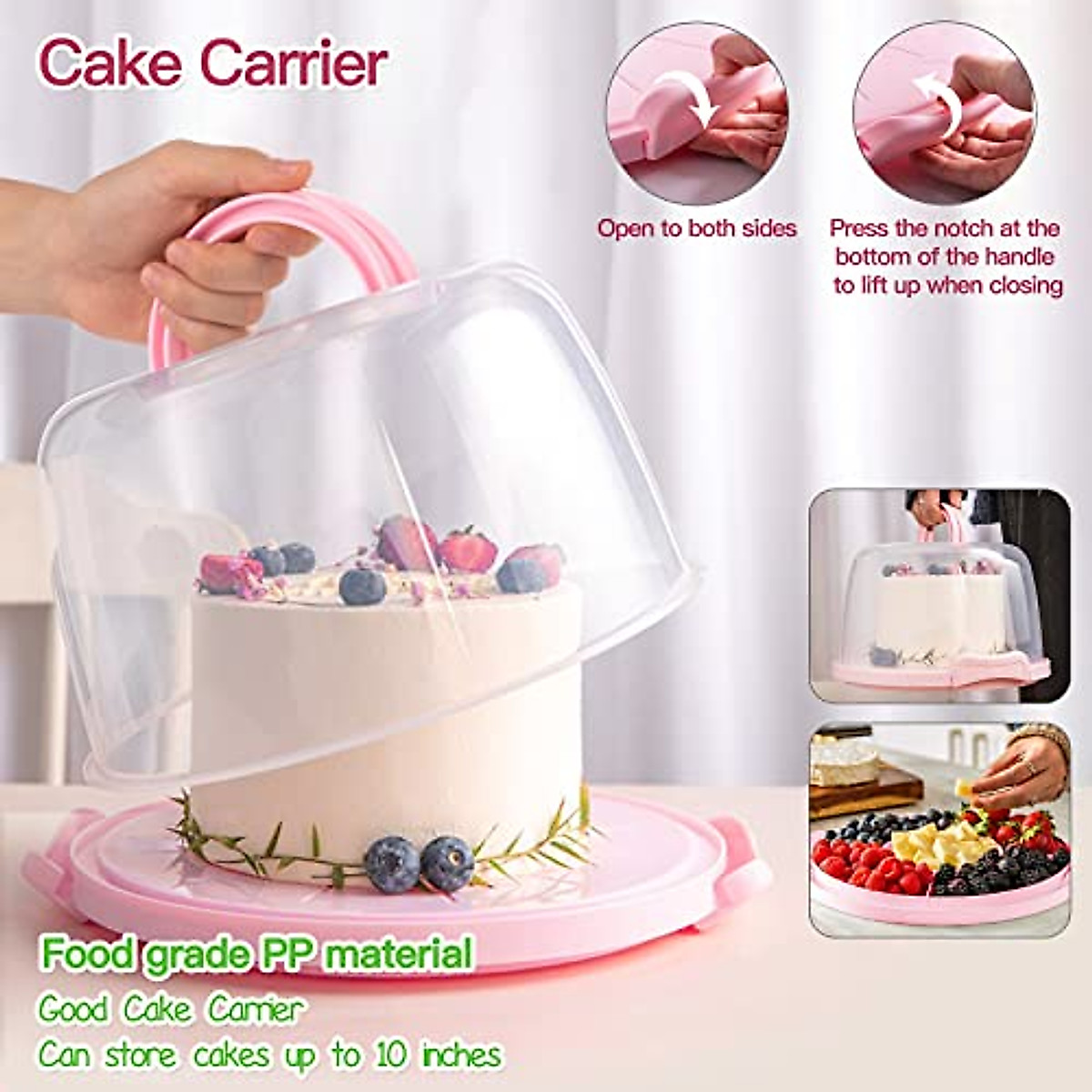 Cake Decorating Supplies with Aluminum Alloy Revolving Cake Stand, Cake Carrier, Acrylic Round Cake Discs, 268PCS Cake Decorating Kit with 54 Piping Tips, Various Cake Spatula, Reuseable Cake Board