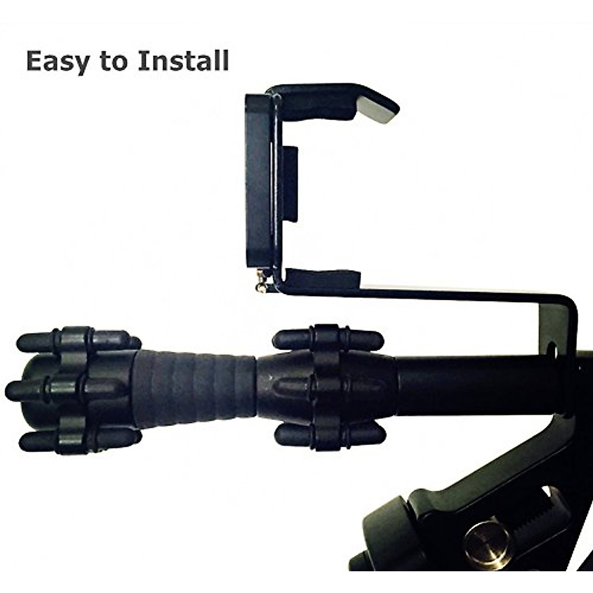 Bow Phone Mount for The Use of Camera of iPhone, Samsung, GoPro Smartphone Bow Holder Accessory Photos and Video Archery Hunting Moment Outdoor Compound Bow Hunting, Black