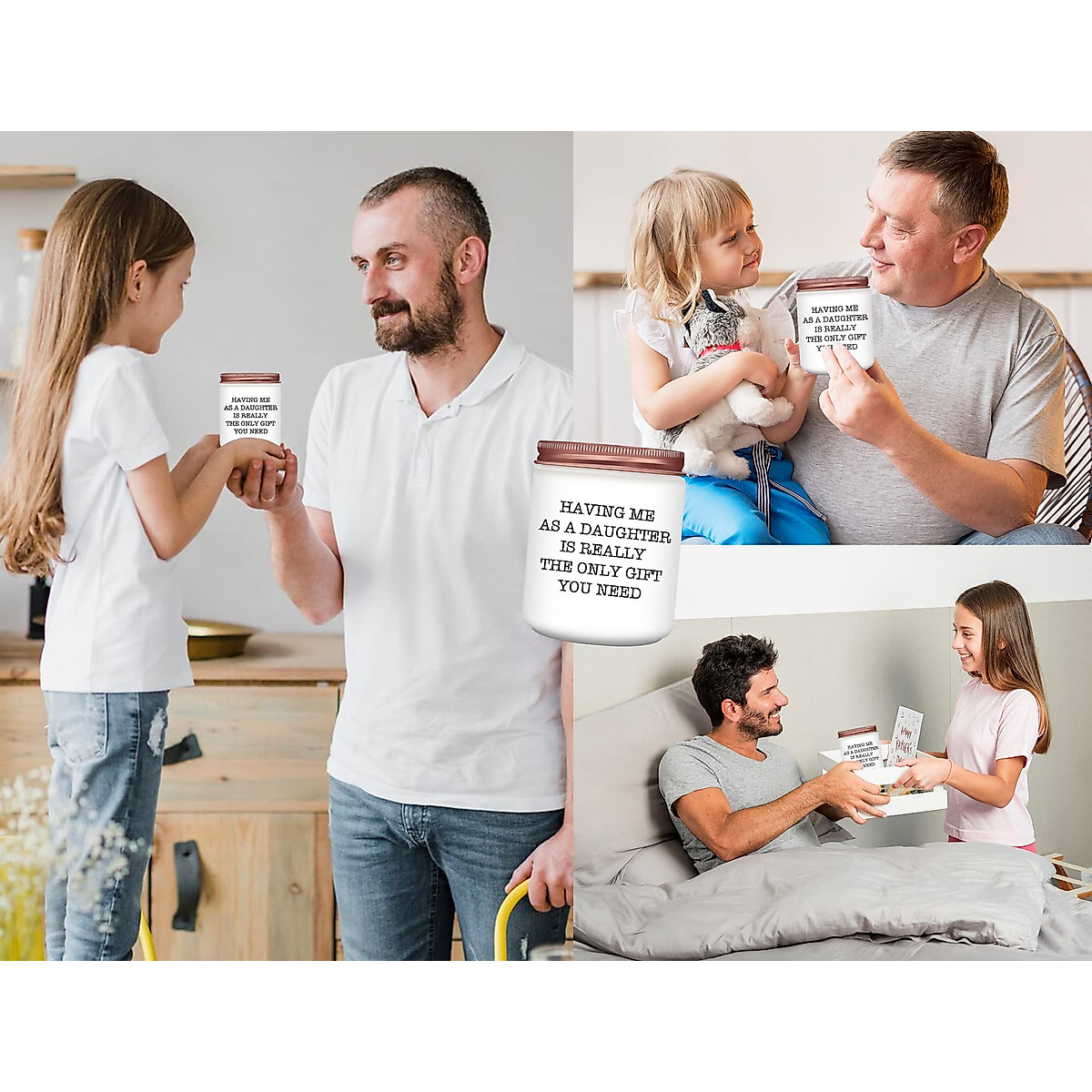 Gifts for Dad from Daughter - Funny Birthday Gifts for Dad from Daughter, Fathers Day Dad Birthday Thanksgiving Christmas Candle Gifts from Daughter