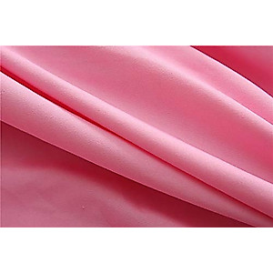 Mengersi Solid Four Corner Post Bed Curtain Canopy Princess Sheer Cover for Girls Boys Kids (Twin, Pink)