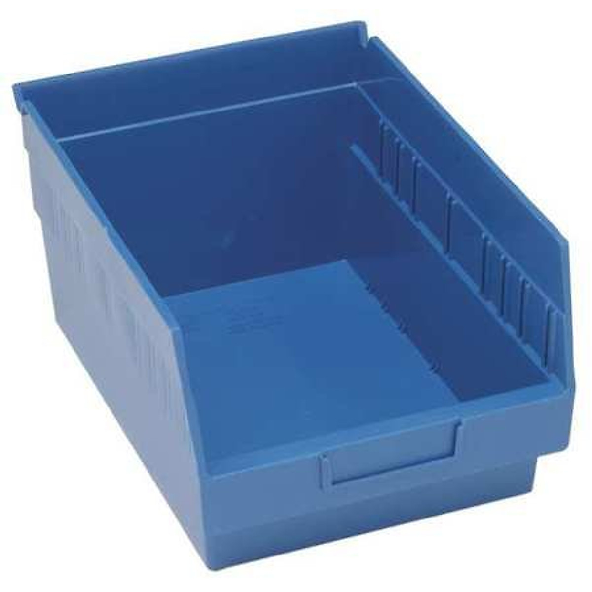 MDMprint Shelf Storage Bin, Blue, Polypropylene, 11 5/8 in L x 8 3/8 in W x 8 in H, 60 lb Load Capacity