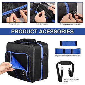 Storage Carrying Case for PS5 Accessories, Waterproof bag for Sony Playstation 5 Digital Edition/Ultra HD Game Consoles ,Storage Controllers, headset, base, remote control and cables.