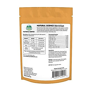 Oxbow Natural Science Skin & Coat Supplement - High Fiber, Palm Oil, Omega 3 and 6 Fatty Acids for Small Animals, 4.2 oz.